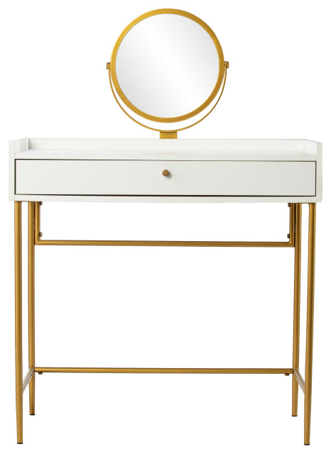Viviana Vanity Table With Mirror - Contemporary - Bedroom & Makeup ...