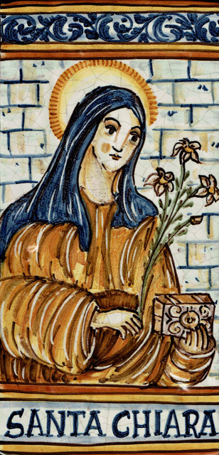 Italian Ceramic Tile, Saint Clare, Santa Chiara - Traditional - Tile ...