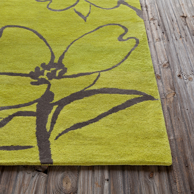 Allie Floral Contemporary Area Rug - Contemporary - Area Rugs - by ...