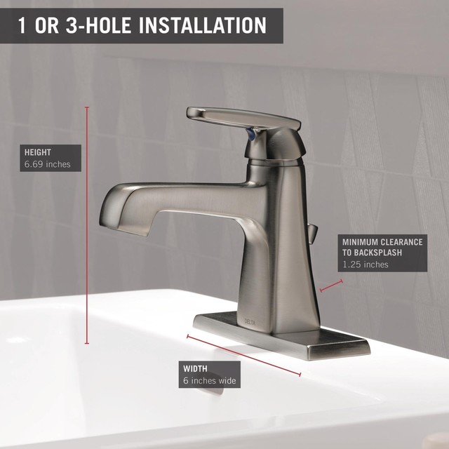 Modern Single-Handle Bathroom Faucet With Diamond Seal Technology ...