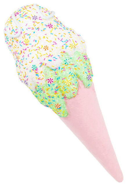 December Diamonds Candy Land 23" Light Pink Ice Cream Cone Display ...