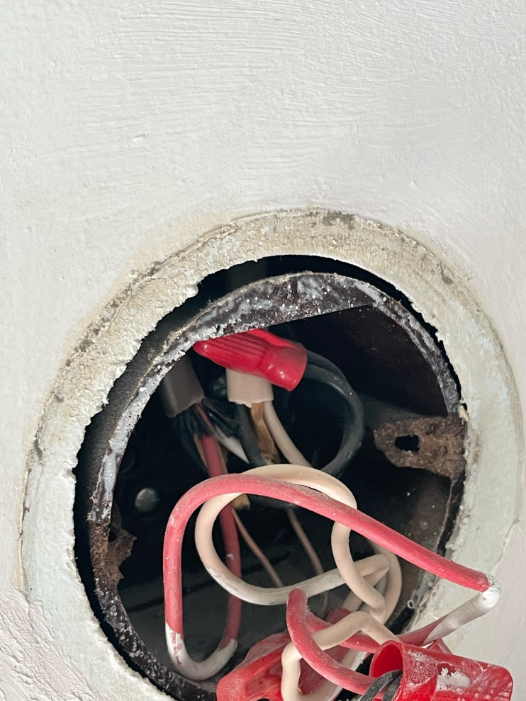 damaged junction box screw holes, what do do?