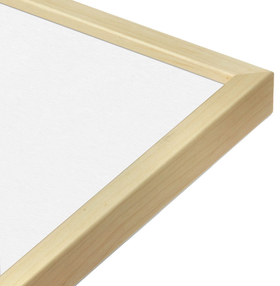 White Maple 3/4" Organic Picture/Gallery Frame with Bright White Mat ...