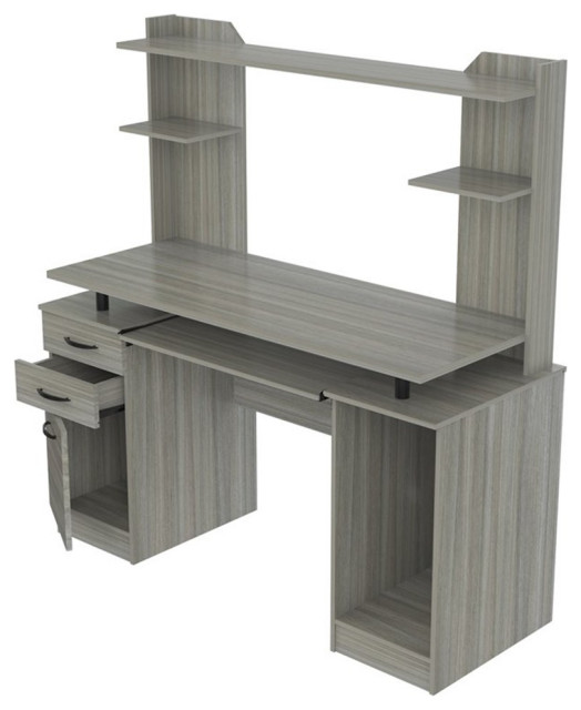 Home Square 2-Piece Set with Computer Work Center & 2 Shelf Corner ...