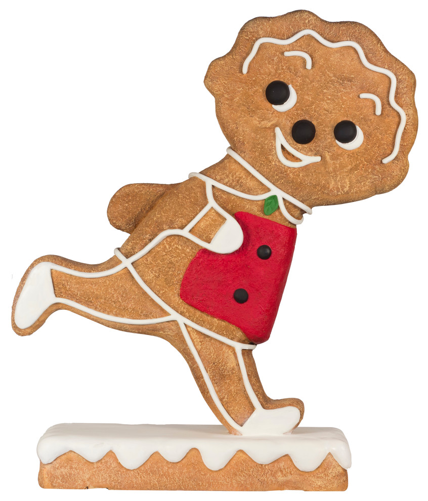 40" Gingerbread Kid With Base - Contemporary - Holiday Accents And ...