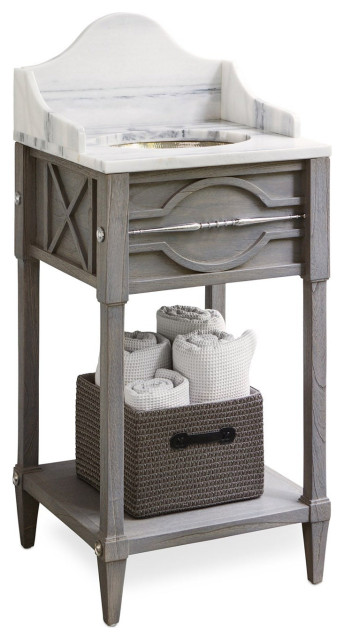 Ambella Home Collection Mini Spindle Sink Chest, Weathered Grey ...