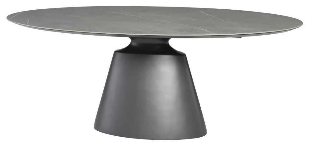 Taji Grey Ceramic Dining Table, HGNE323 - Transitional - Dining Tables ...
