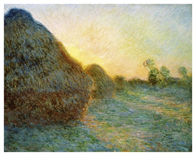"Haystacks, 1891" Digital Paper Print by Claude Monet, 18"x15", 42"x34 ...