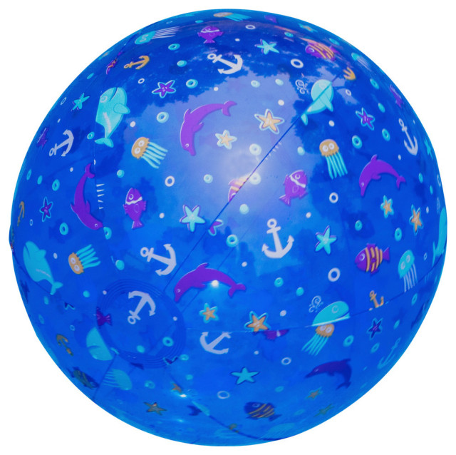 18" Sea Life and Anchor Beach Ball - Beach Style - Pool Toys And Floats ...