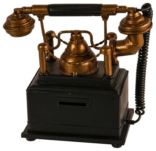 Vintage Telephone Coin Bank - Traditional - Decorative Objects And ...