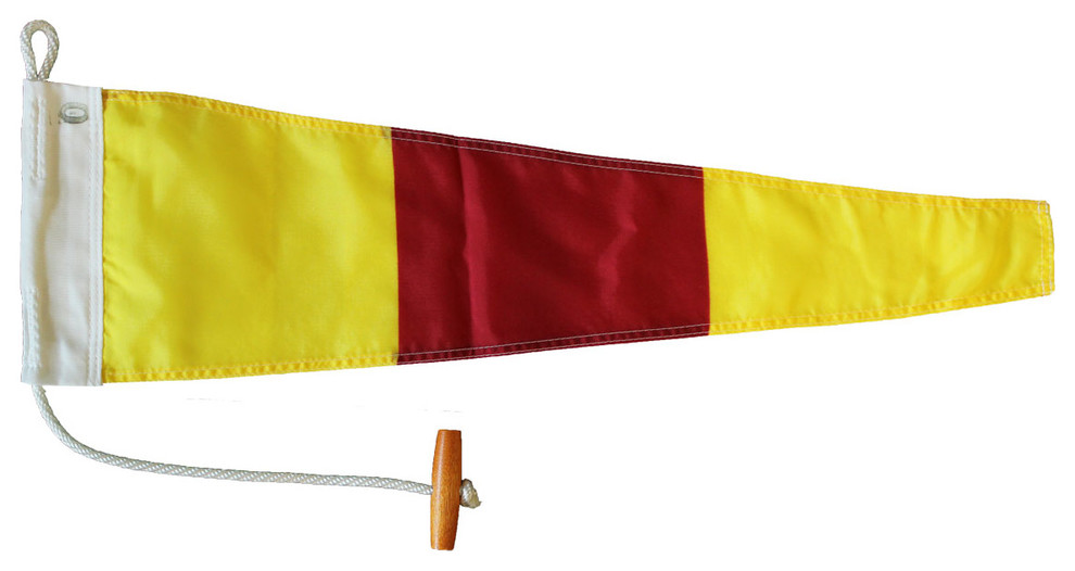 Number 0, Nautical Code Signal Nylon Pennant - Traditional - Flags And ...