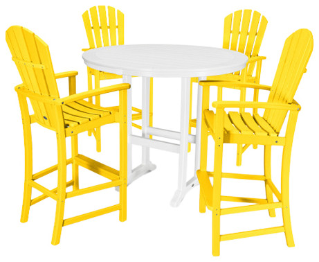 Polywood 5-Piece Palm Coast Bar Set - Contemporary - Outdoor Pub And ...