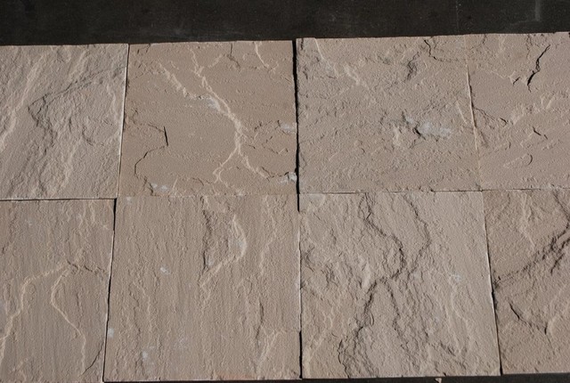 Peach Blossom Sandstone Tiles, Natural Cleft Face, Gauged Back Finish ...