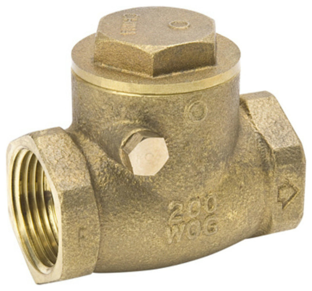 ProLine® 101-007NL Lead-Free Threaded Swing Check Valve, Brass, 1-1/2 ...