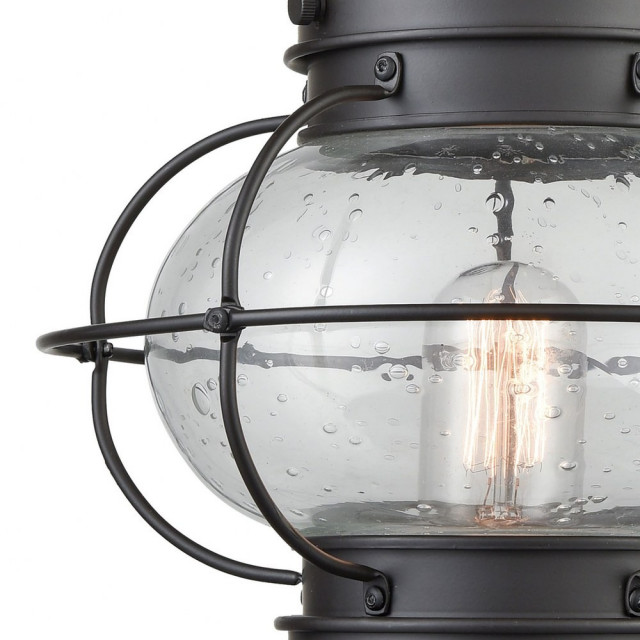 One Light Coastal Outdoor Wall Mount Round Globe - Wall Light Charming ...