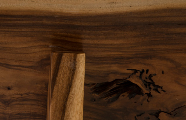 Chamcha Wood Triangle Bench - Rustic - Dining Benches - by Phillips ...