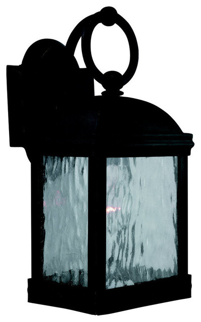 Outdoor Wall Light with Clear Glass in Obsidian Mist Finish - Outdoor ...