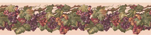 Grape Vine Peel and Stick Wallpaper Border 15'x7", Roll 15 ft. x 7 in ...