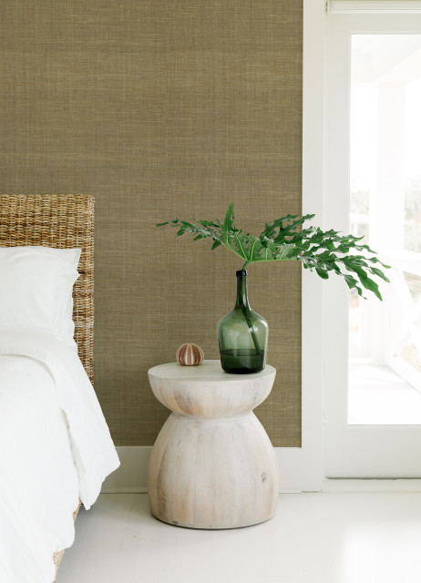 Cheng Light Brown Woven Grasscloth Wallpaper, Swatch - Transitional ...