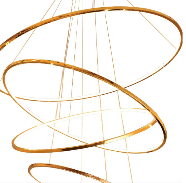 Akari Swirl Rings LED Chandelier Pendant Light - Modern - Chandeliers ...