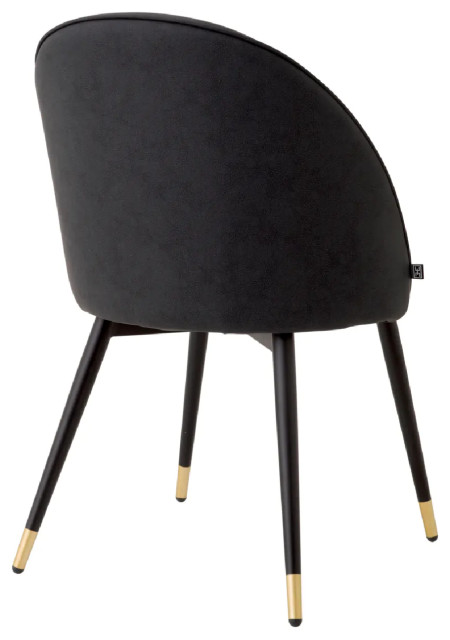 Gray Leather Dining Chair Set (2) | Eichholtz Cooper - Midcentury ...