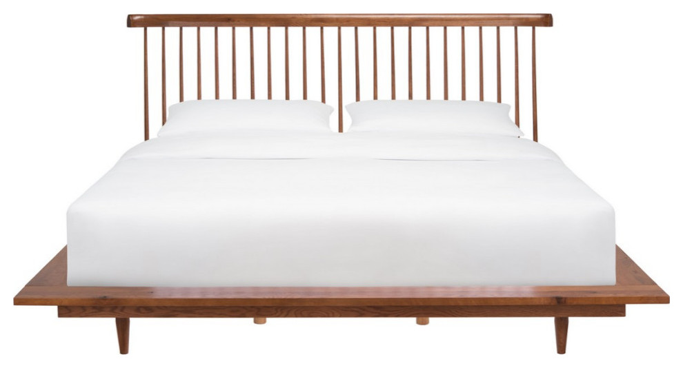 Tiffany Wood Spindle Queen Bed - Midcentury - Platform Beds - by V.S.D ...
