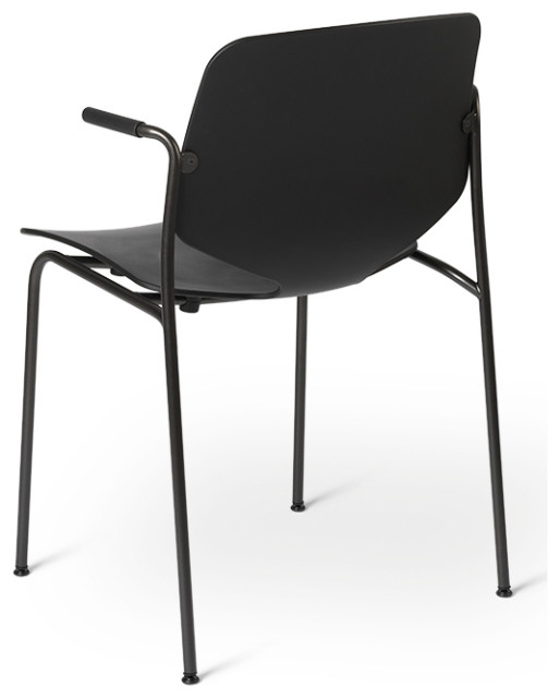 Mater Nova Sea Recycled Plastic Stackable Arm Chair - Industrial ...