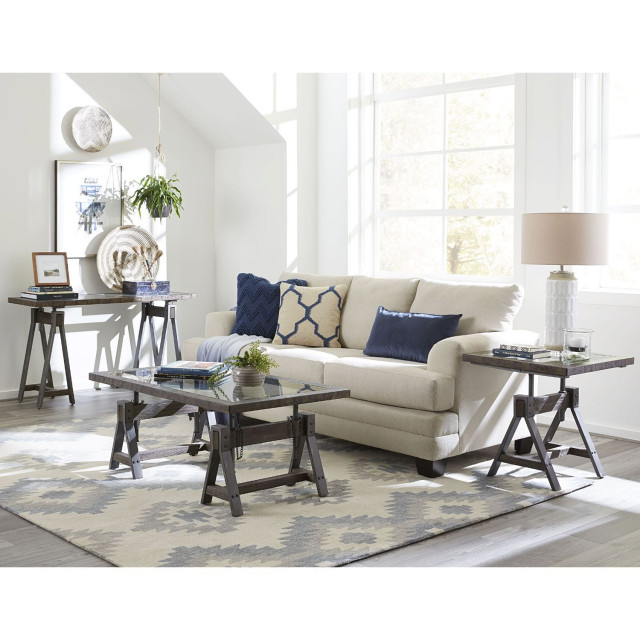 Modus Medici End Table in Charcoal Brown - Industrial - Side Tables And ...