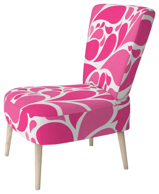 Pink Floral Paisley Chair - Midcentury - Armchairs And Accent Chairs ...