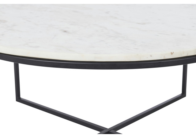 Livia Matte Black Iron Coffee Table - Transitional - Coffee Tables - by ...
