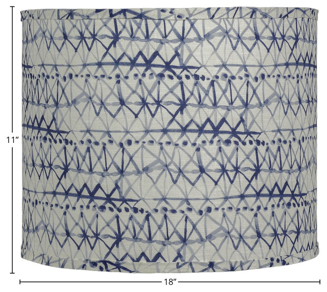 Tay Day Abstract Blue Shade, 18" - Contemporary - Lamp Shades - by West ...