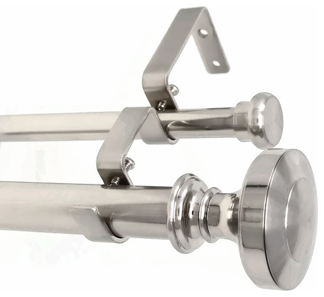 Urbanest Semplice 1" 5/8" Double Drapery Rod Set, 84"-120 ...