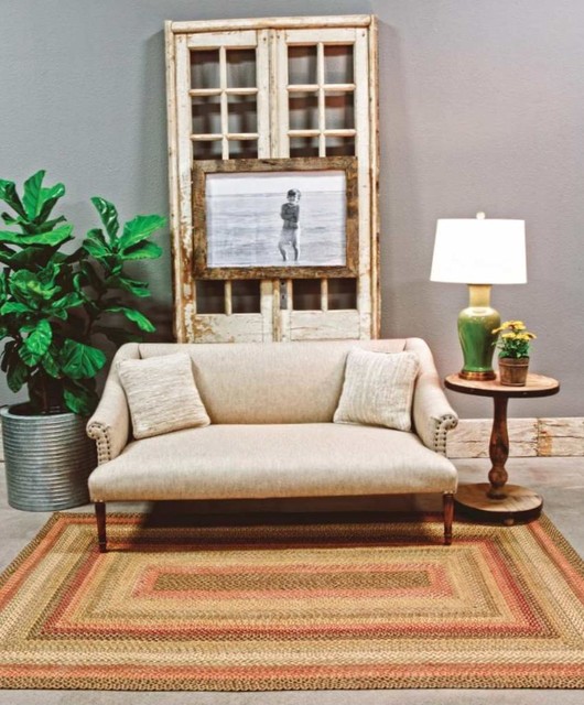 Homespice Decor Kingston Country Primitive Jute Braided Rug, 1'8" X 2'6 ...