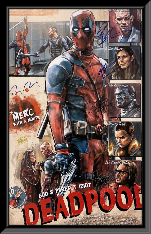 Deadpool cast signed movie poster, 27x40 inches - Contemporary - Prints ...