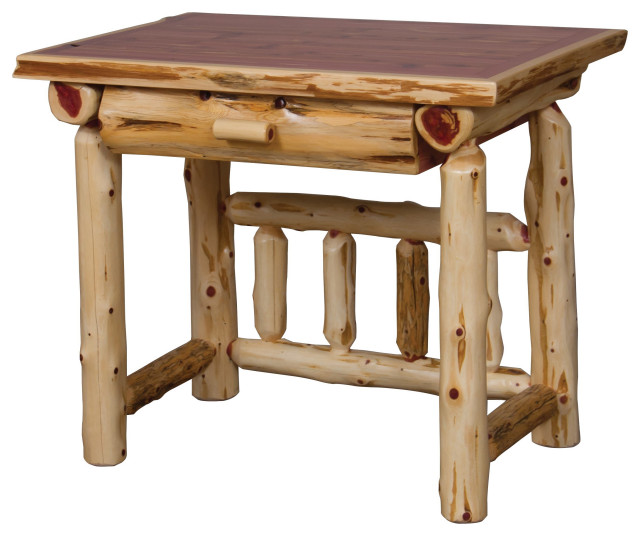 Red Cedar Log Student Desk - Rustic - Desks And Hutches - by Furniture ...