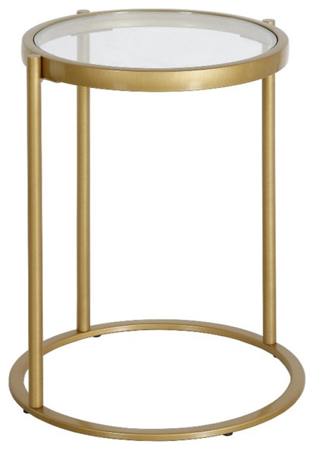 Henn&Hart 16" Gold Side Table - Contemporary - Side Tables And End ...