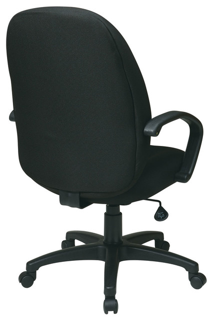 Executive High Back Managers Chair With Fabric Back, 26Wx26.25Dx43.25H ...