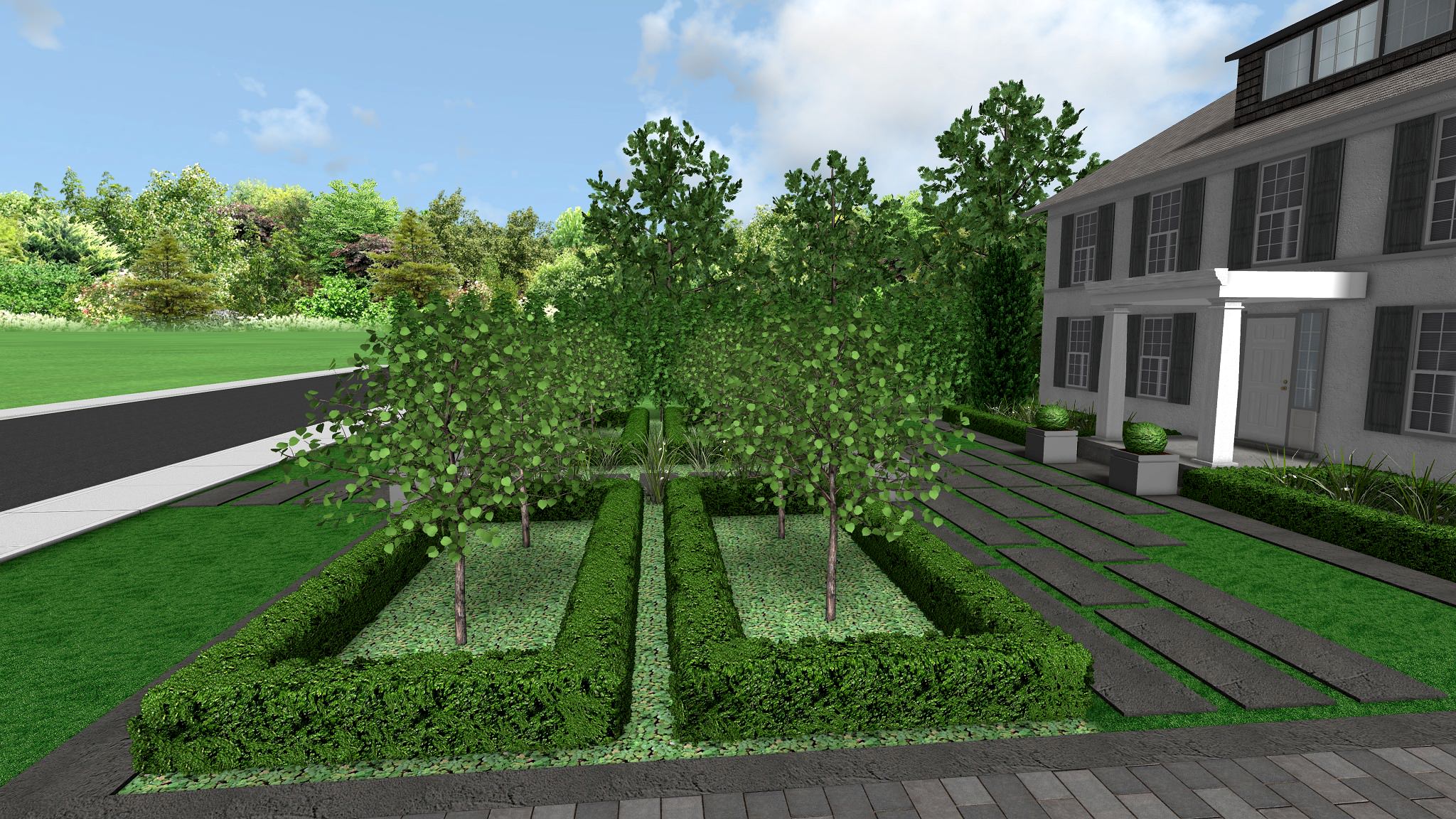 Rosedale Modern Formal Front Yard