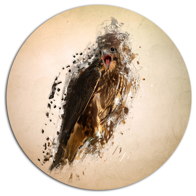Abstract Falcon In Flight, Animal Disc Metal Artwork, Disc of 23 inch ...