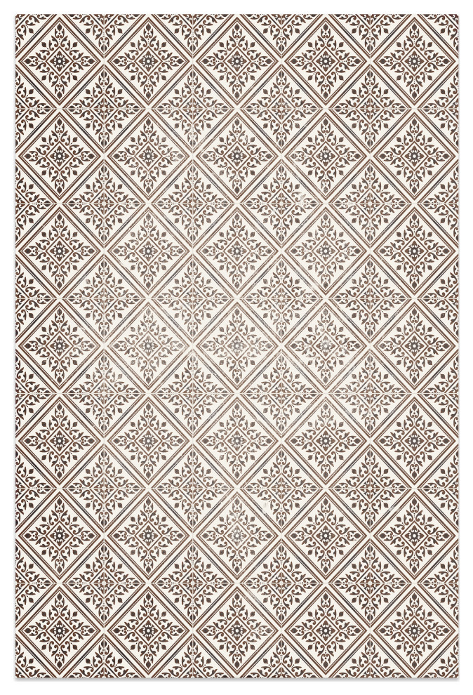 Mosaic Tile Decorative Vinyl Floor Mat, 2' x 3' - Contemporary ...