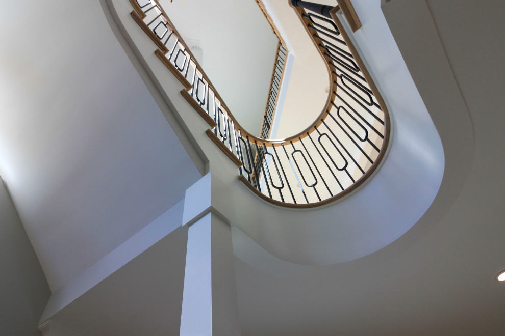 95_Remarkable and elegant floating elliptical staircase, McLean, VA ...