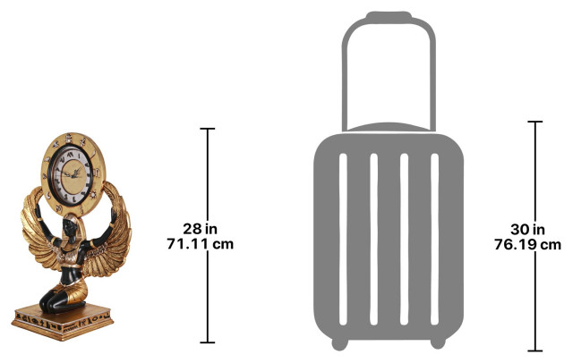 Egyptian Goddess Isis Grand-Scale Clock Statue - Traditional - Desk And ...