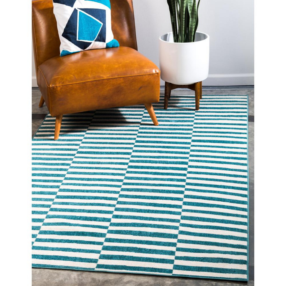 Unique Loom Striped Williamsburg Rug, 8'x10' - Contemporary - Area Rugs ...