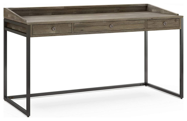 Modern Industrial 60 inch Wide Home Office Desk with 2 Drawers ...