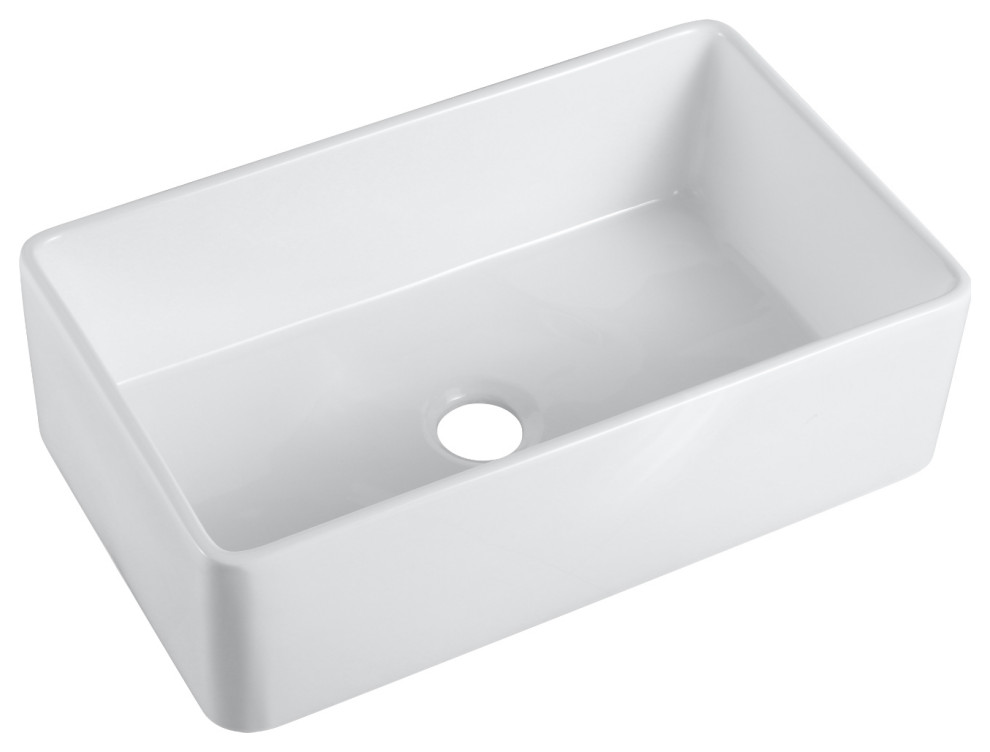 Ancano 30" Single Basin Farmhouse Apron Kitchen Sink - Contemporary ...