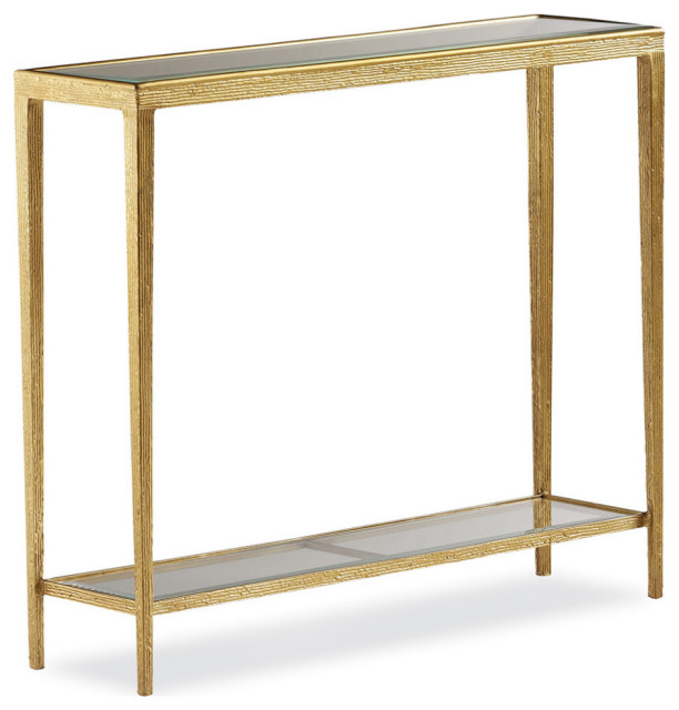 Jinx Small Brass Console - Contemporary - Console Tables - by Maitland ...