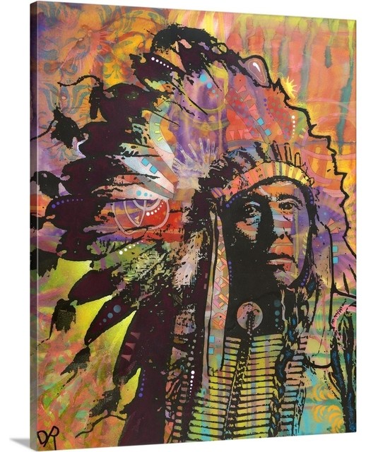 Native American III Wrapped Canvas Art Print, 24"x30" - Southwestern ...