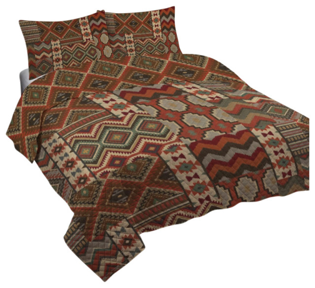 Country Mood Navajo Queen Quilt Set - Southwestern - Quilts And Quilt ...