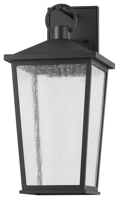 1-Light Exterior Wall Sconce, Textured Black - Transitional - Outdoor ...