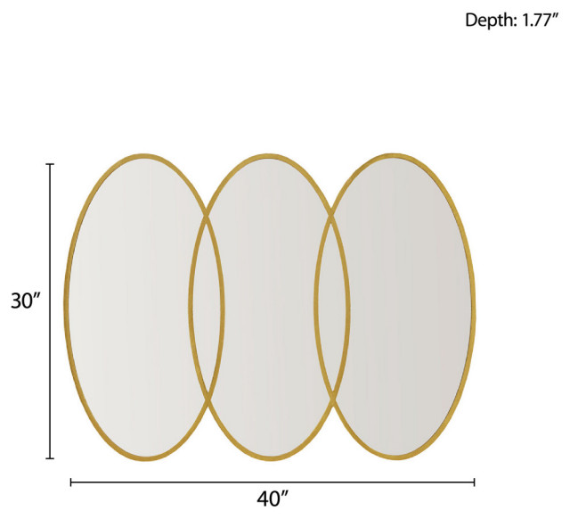 Madison Park Signature Eclipse Silver Trio Wall Mirror - Contemporary ...